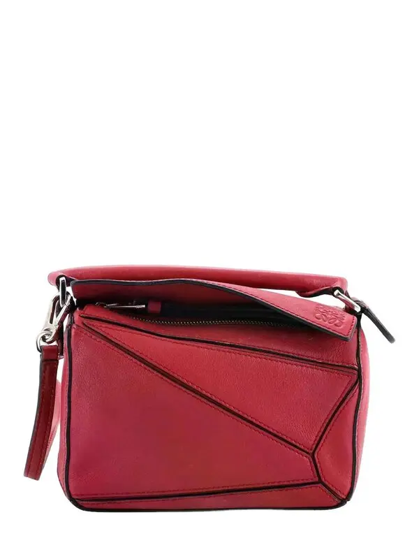 Loewe Puzzle Leather Mini Crossbody Bag - Pink