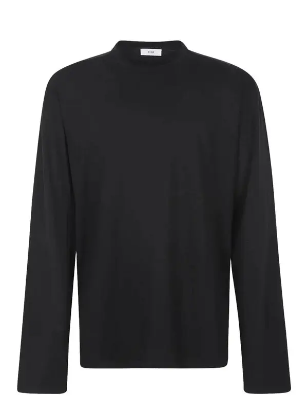 RIER Long Sleeves Roundneck T-shirt - Black