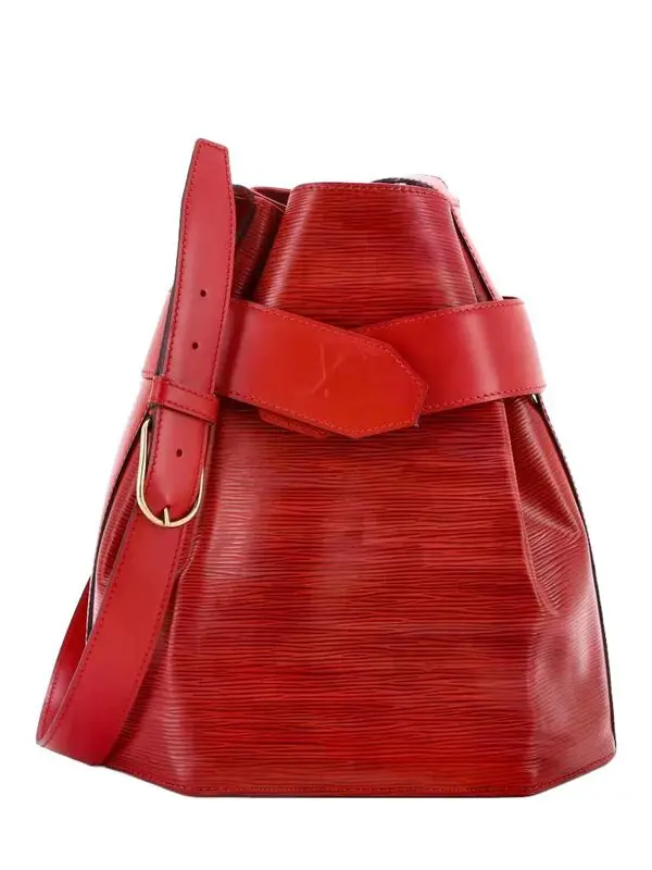 LOUIS VUITTON Vintage Sac D'epaule Pm Bucket Bag - Red