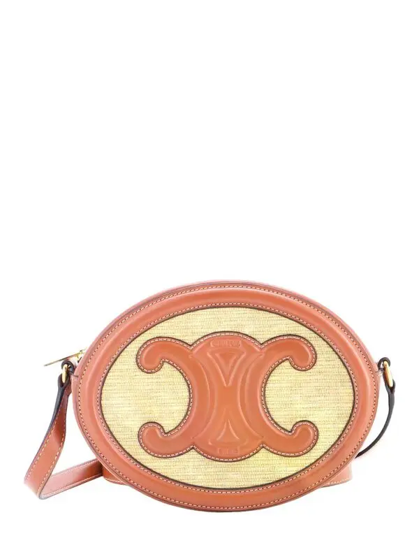 Celine Triomphe Oval Crossbody Bag - Brown