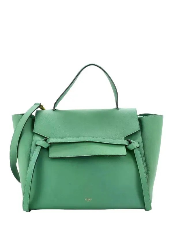Celine Textured Leather Belt Bag - Green