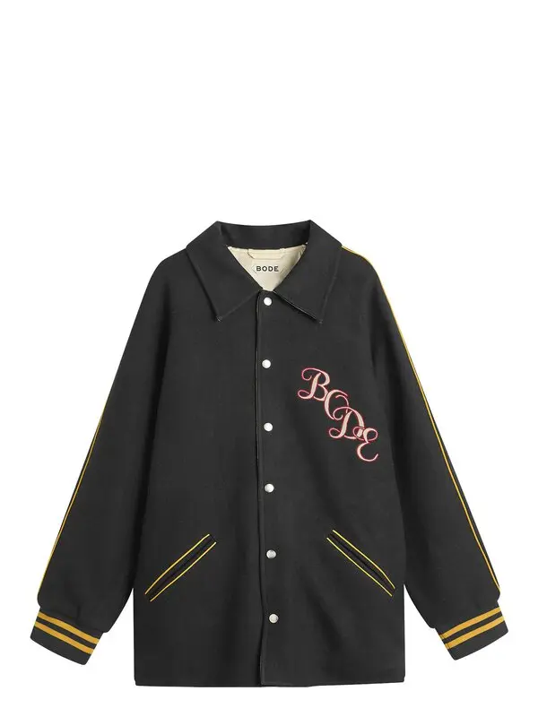 BODE Monogram Snap Reversible Jacket - Black