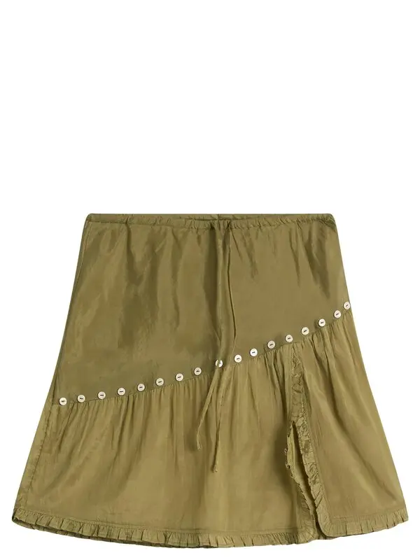 DAMSON MADDER Evelyn Sheer Skirt - Olive