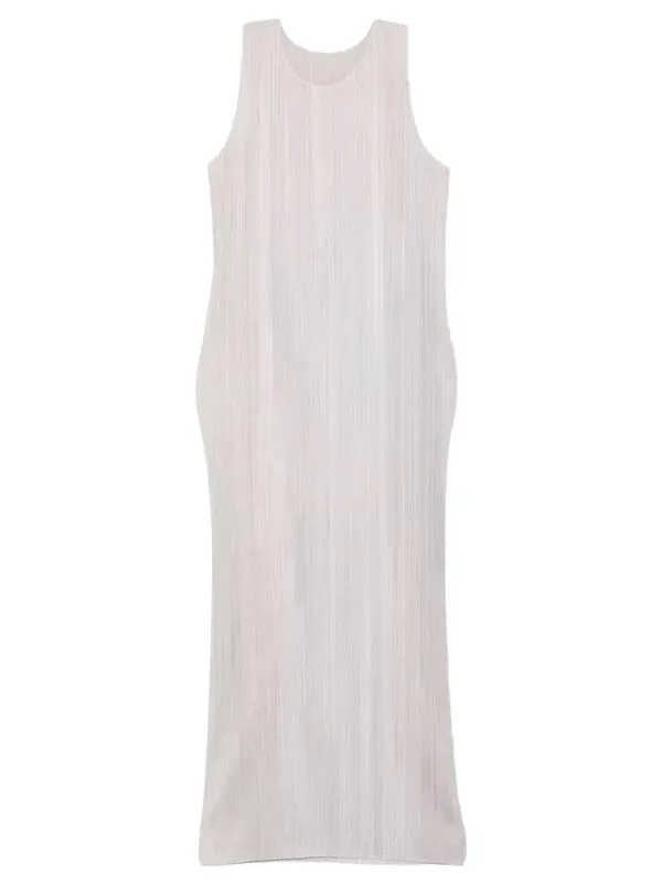 Issey Miyake Pleated Maxi Dress - Grey