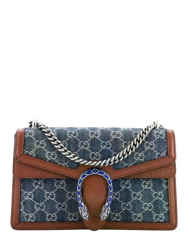 Gucci Dionysus Gg Denim Small Shoulder Bag - Blue