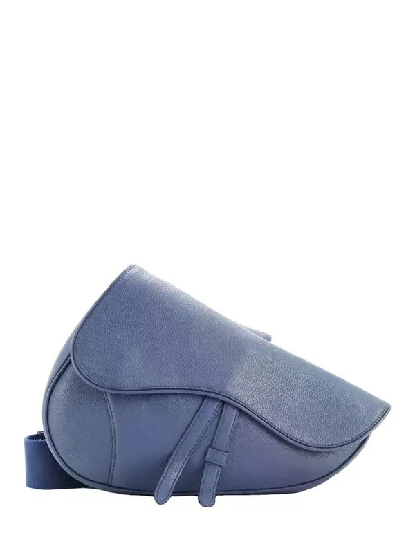 Dior Saddle Leather Crossbody Bag - Blue