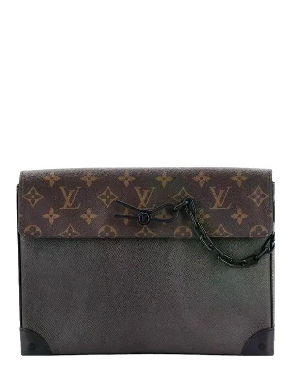 LOUIS VUITTON Pochette Voyage Steamer Clutch - Brown
