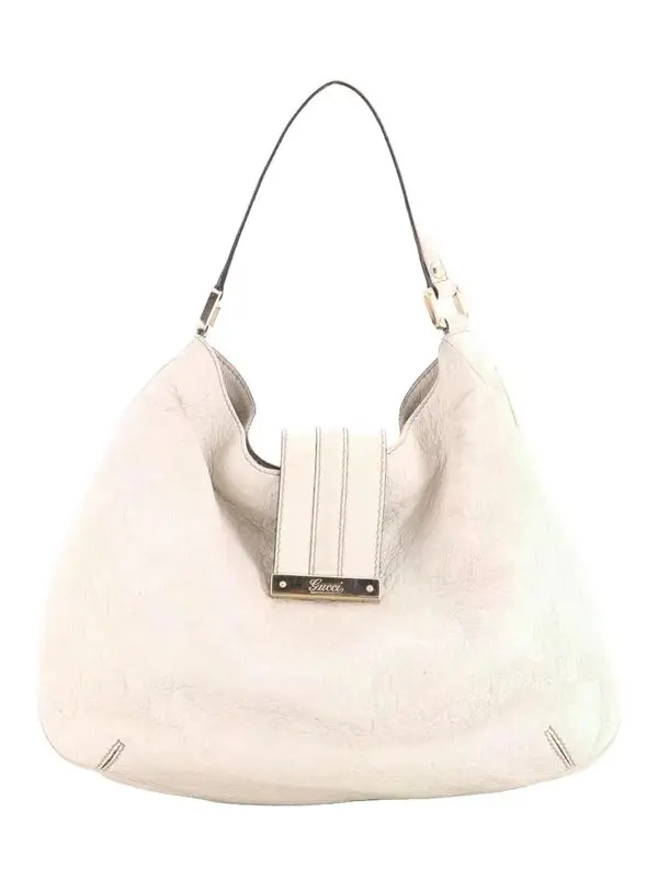 Gucci Web Sima Leather Medium Hobo Bag - Neutrals