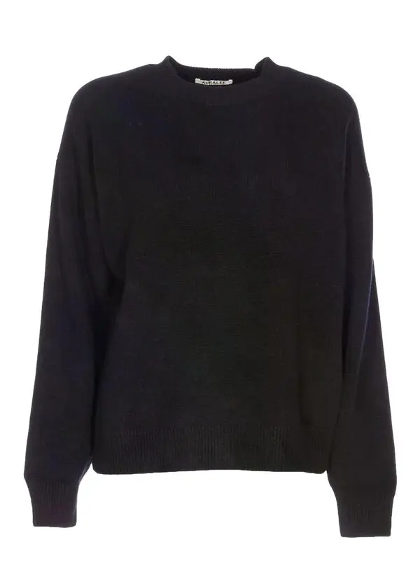 Auralee Crew-neck Long-sleeves Sweater - Black