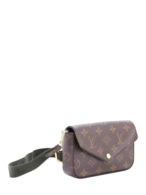 LOUIS VUITTON Felicie Strap & Go Handbag Monogram Canvas - Brown