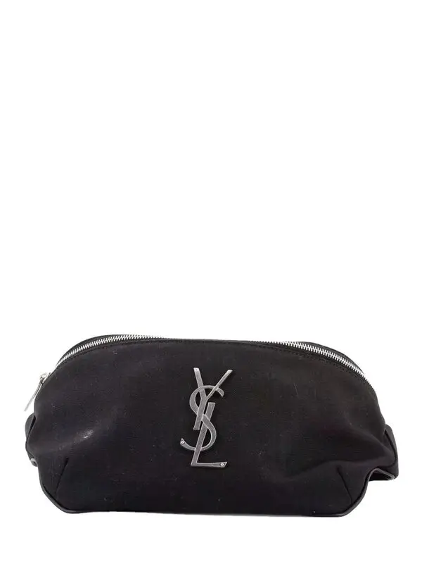 Saint Laurent Classic Monogram Canvas Belt Bag - Black