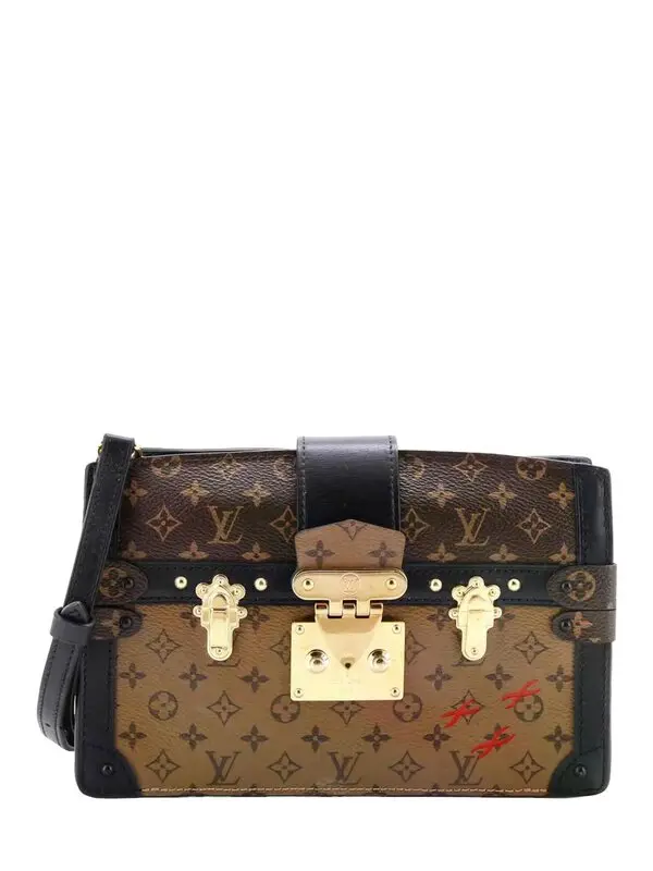 LOUIS VUITTON Trunk Reverse Monogram Canvas Clutch - Brown