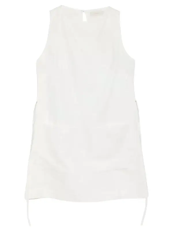 Faithfull The Brand Elena Pocket Tie Mini Dress - White