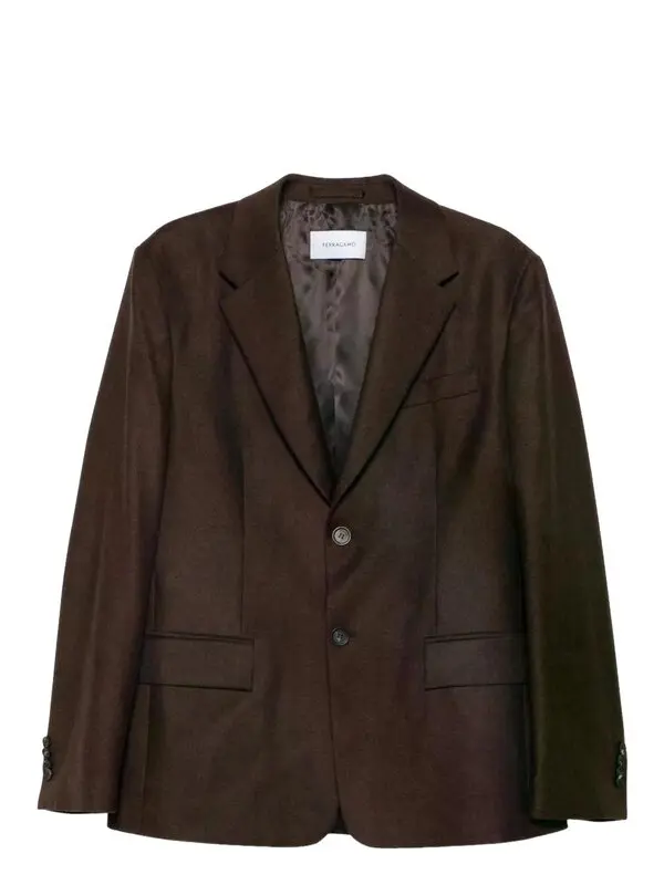 FERRAGAMO Button Pocket Jacket - Brown