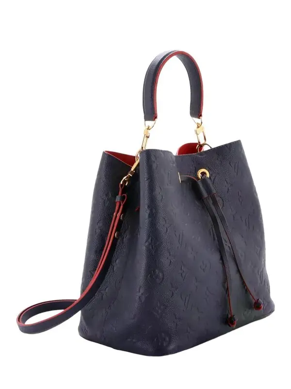 LOUIS VUITTON Monogram Empreinte Leather Neonoe Mm Bucket Bag - Blue