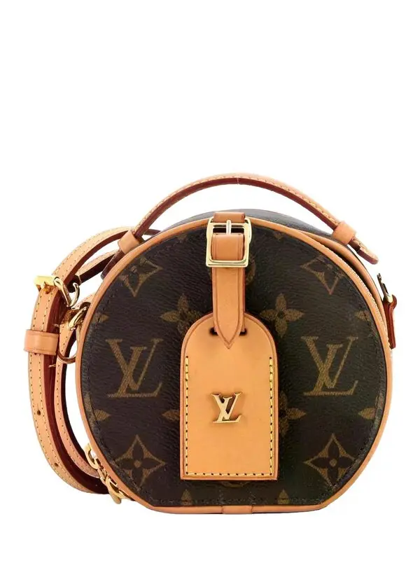 LOUIS VUITTON Mini Boite Chapeau Bag Monogram Canvas Crossbody - Brown
