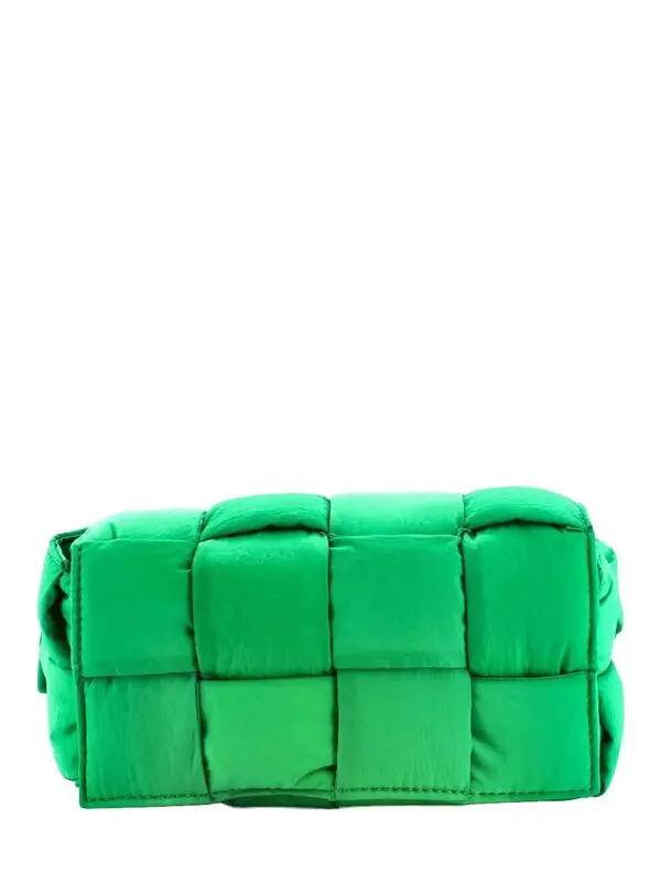 Bottega Veneta Cassette Maxi Intrecciato Nylon Crossbody Bag - Green