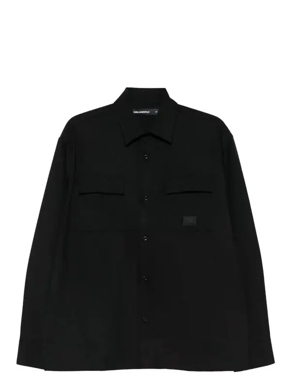 Karl Lagerfeld Patch-pocket Shirt - Black
