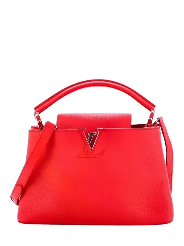 LOUIS VUITTON Capucines Pm Satchel - Red