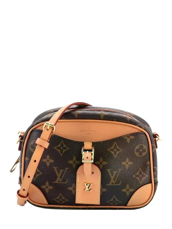 LOUIS VUITTON Deauville Handbag Monogram Canvas Mini Crossbody - Brown