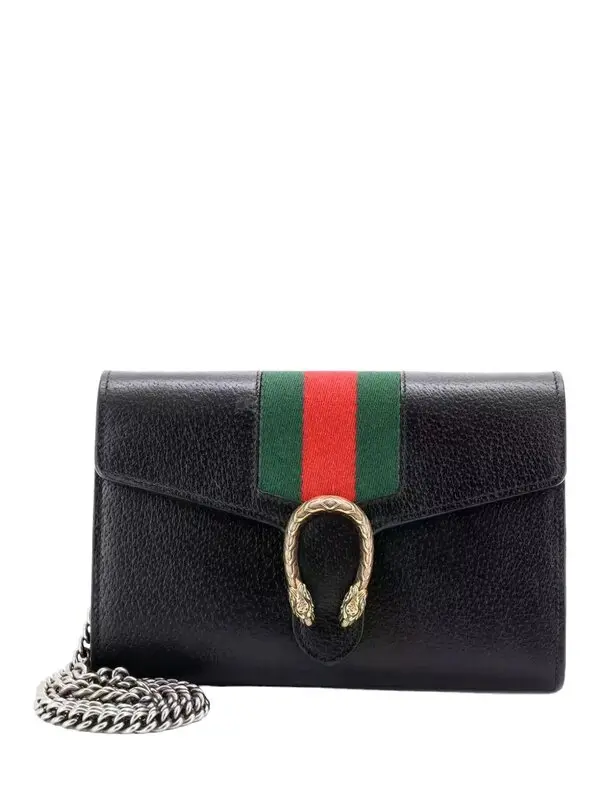 Gucci Dionysus Web Chain Wallet - Black