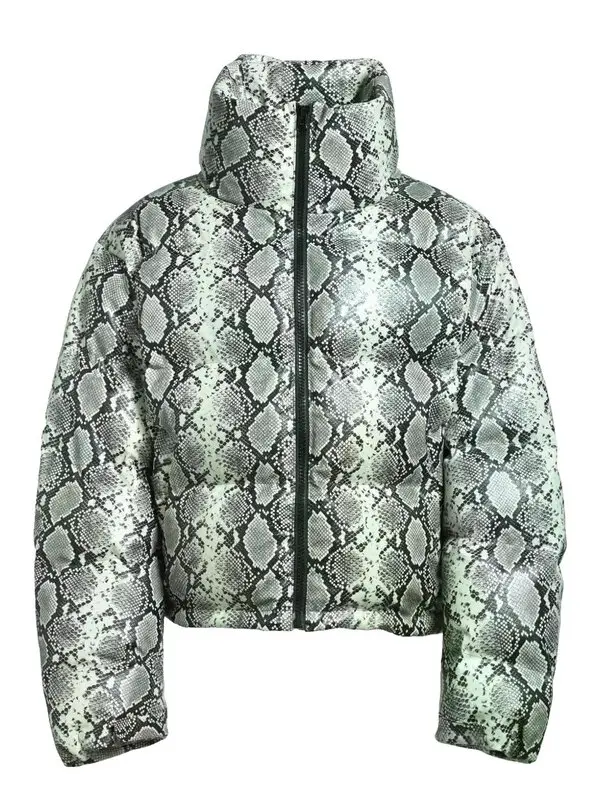 BREATH Snakeskin-print Zip-up Jacket - White