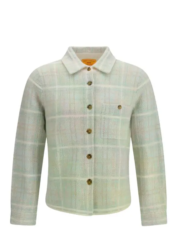 Guest In Residence Dylan Plaid Buttoned Shirt Jacket - Neutrals