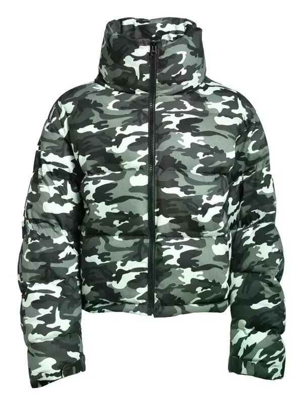 BREATH Camouflage Puffer Jacket - Grey