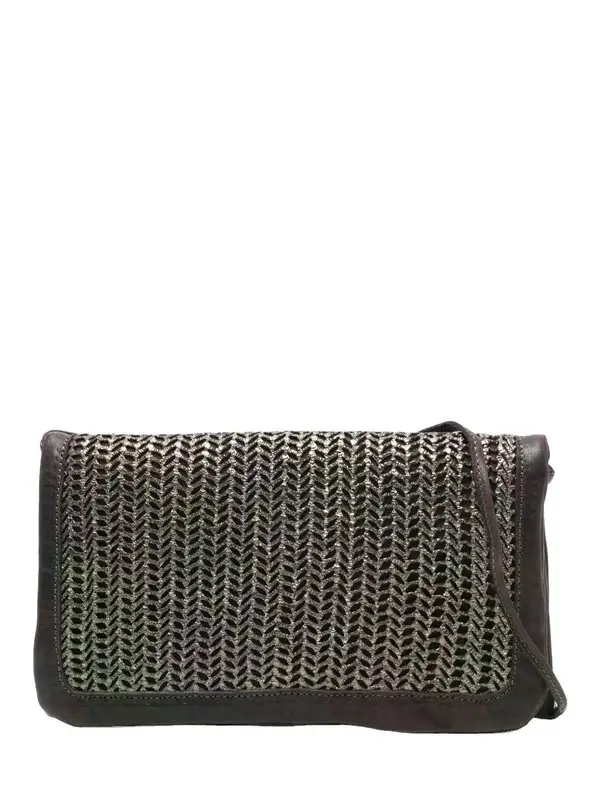SOMMET Woven Shoulder Bag - Brown
