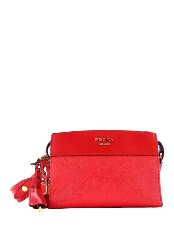 Prada Esplanade Saffiano Crossbody Bag - Red