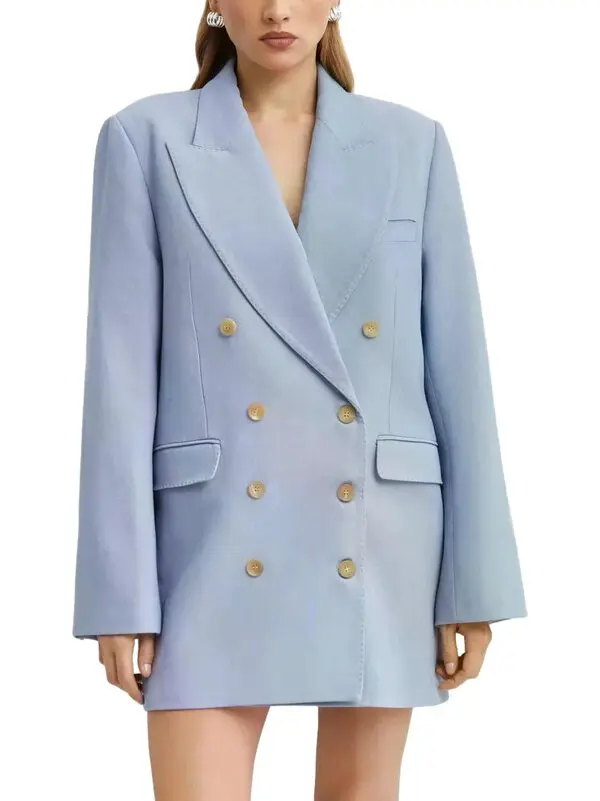 Khaite Balton Double-breasted Blazer - Blue