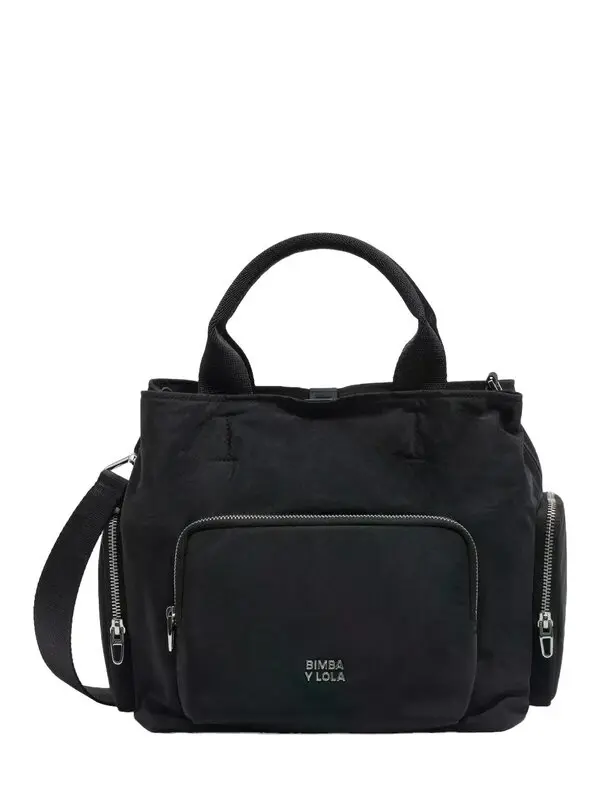 Bimba Y Lola Top-handle Zip-fastening Tote Bag - Black