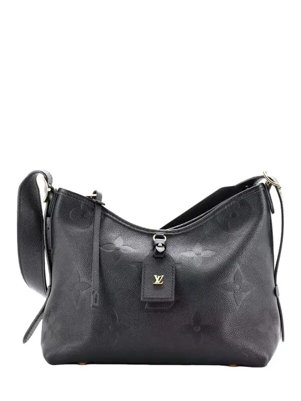 LOUIS VUITTON Carryall Monogram Empreinte Giant Pm Hobo Bag - Black
