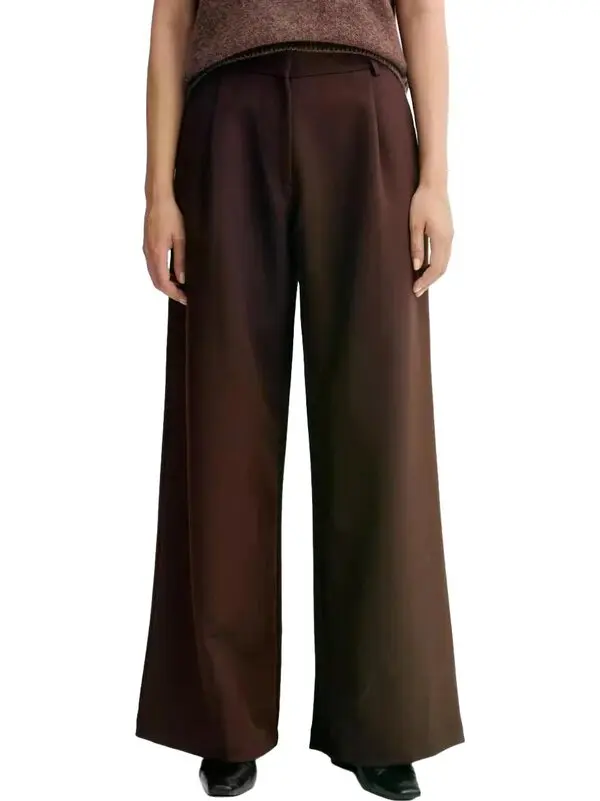 SESSUN Wide-leg Trousers - Brown