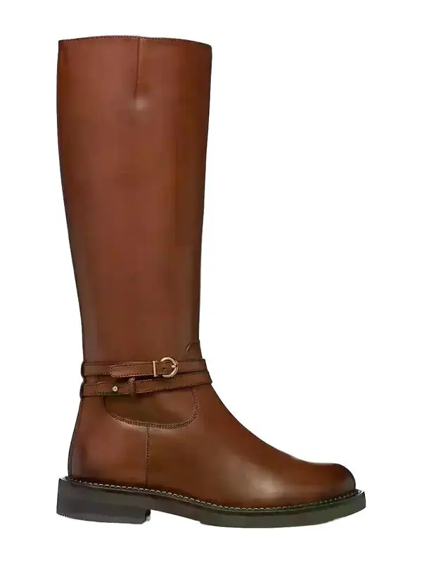Geox 35mm Serilda Buckled Knee-high Boots - Brown