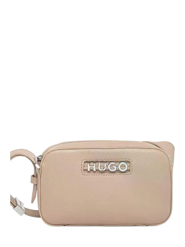 Hugo Logo-plaque Crossbody Bag - Neutrals