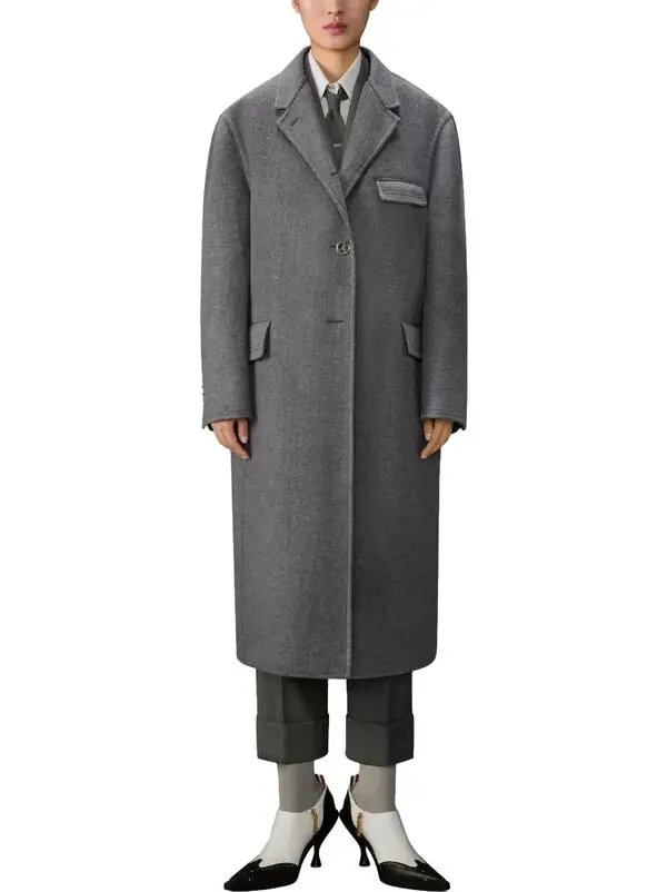 Thom Browne Long-sleeved Coat - Grey