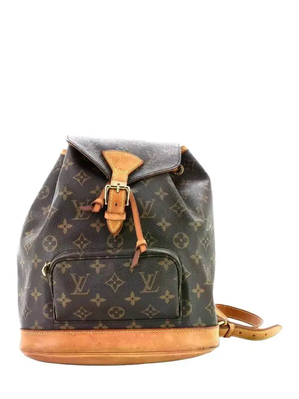 LOUIS VUITTON Vintage Montsouris Monogram Canvas Mm Backpack - Brown