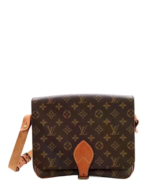 LOUIS VUITTON Cartouchiere Gm Monogram Canvas Crossbody Bag - Brown