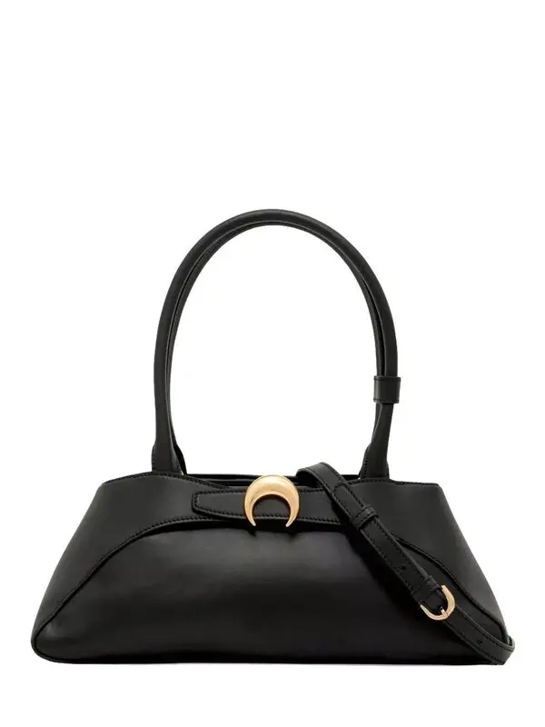 MARINE SERRE Aurora Leather Tote Bag - Black