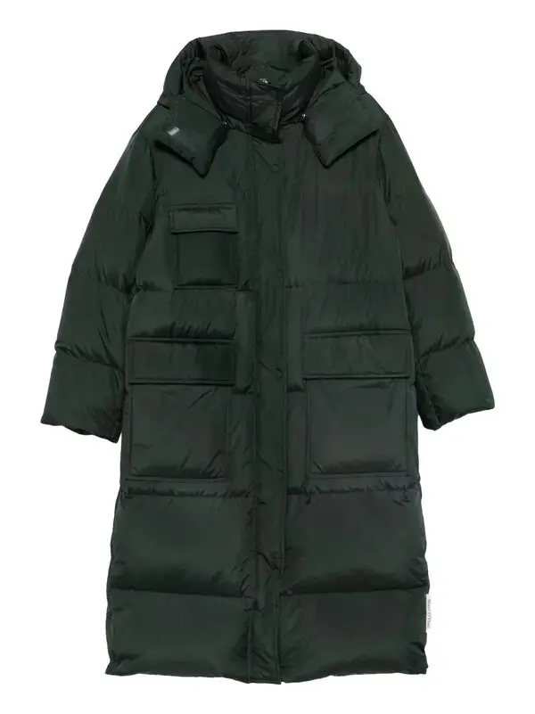 Marc O'polo Hooded Zip-up Oversized Coat - Green