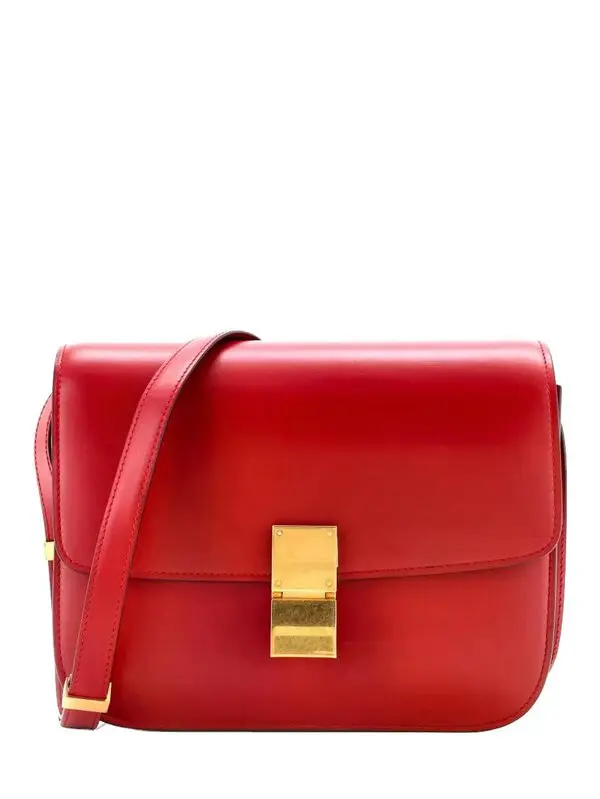 Celine Classic Box Medium Crossbody Bag - Red