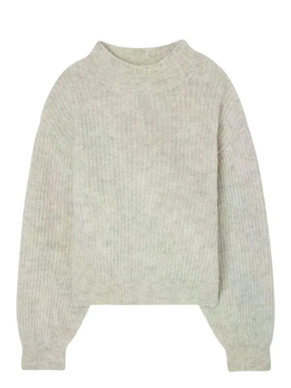 American Vintage High-neck Ribbed Jumper - Neutrals