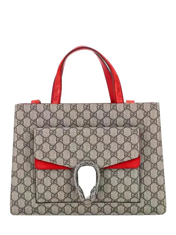 Gucci Dionysus Convertible Gg Coated Canvas Medium Tote Bag - Brown