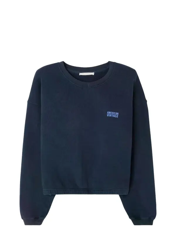 American Vintage Izubird Logo Sweatshirt - Blue