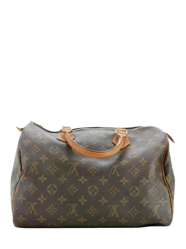 LOUIS VUITTON Speedy Handbag Monogram Canvas 30 Satchel - Brown