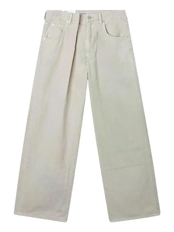 AGOLDE Corduroy Pleated Denim Pant - Neutrals