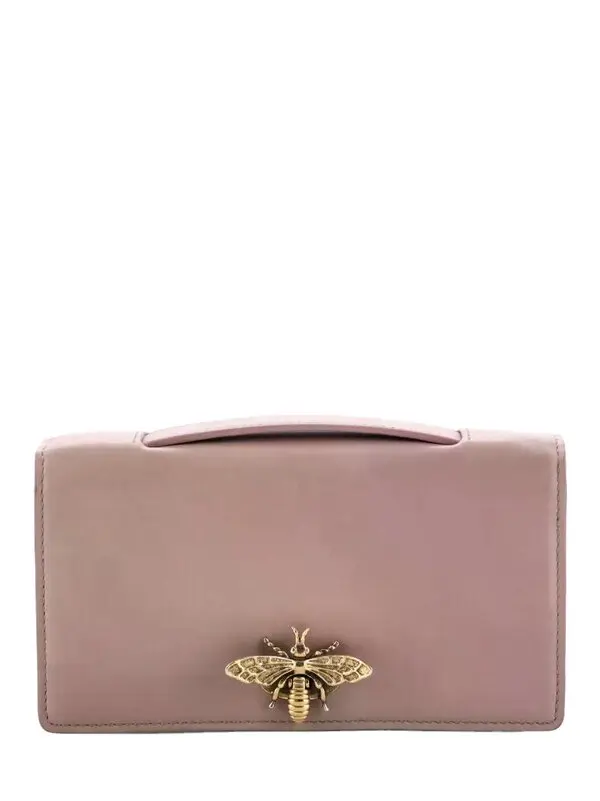 Dior Bee Leather Clutch Bag - Neutrals