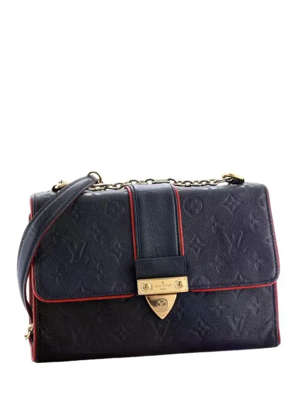 LOUIS VUITTON Saint Sulpice Handbag Monogram Empreinte Leather Pm - Blue