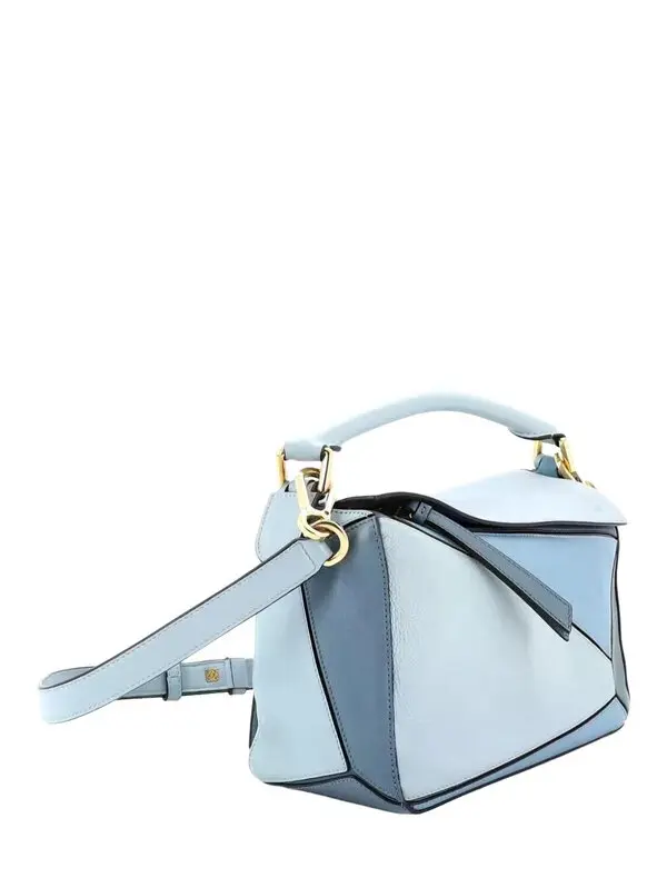 Loewe Puzzle Leather Small Satchel - Blue
